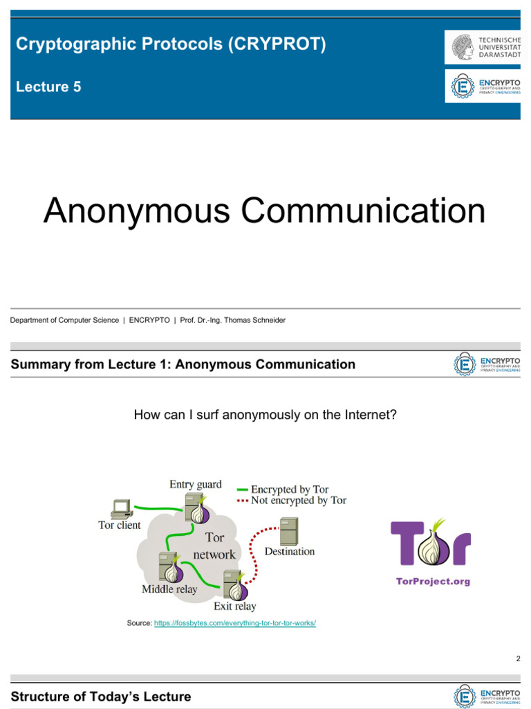 05 - Anonymous Communication | PDF | Computer Network | Anonymity