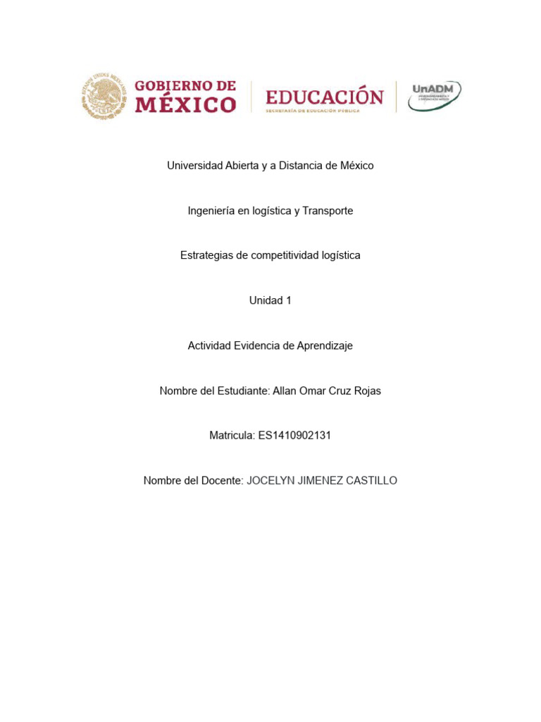 Lecl U1 Ea Alcr | PDF | Logística | Walmart Lecl U1 Ea Alcr | PDF | Logística | Walmart