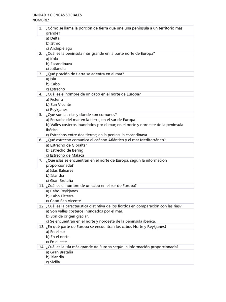 Tema 3 CS | PDF | Península Ibérica | Europa