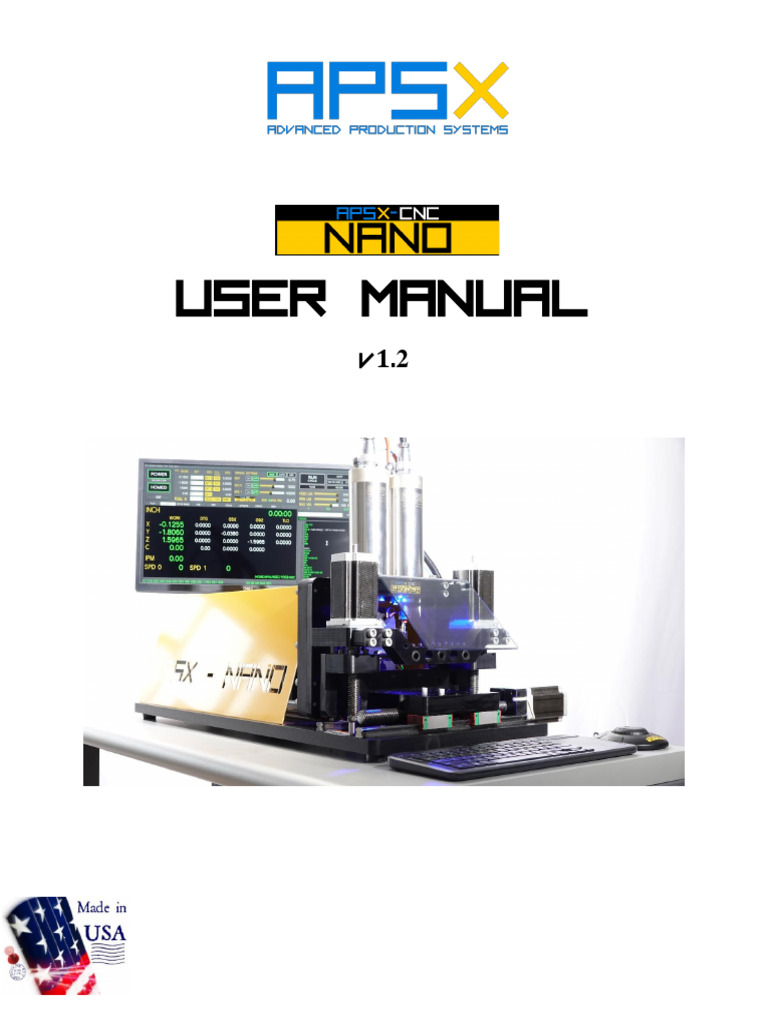 Apsx Nano User Manual V1-2 | PDF | Numerical Control | Manufactured Goods Apsx Nano User Manual V1-2 | PDF | Numerical Control | Manufactured Goods