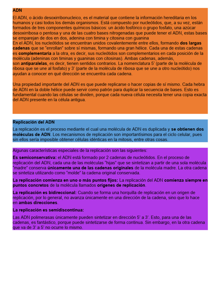 Estructura y Replicación del ADN | PDF | Replicación De Adn | Adn