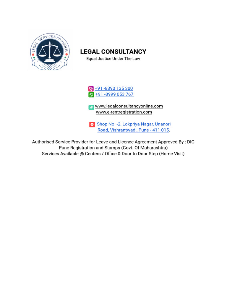 Legal Services & E-Registration Pune | PDF | Finance & Money Management ...