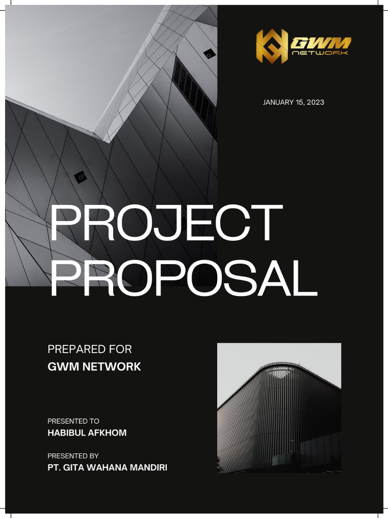 Black Minimalist Company Project Proposal | PDF