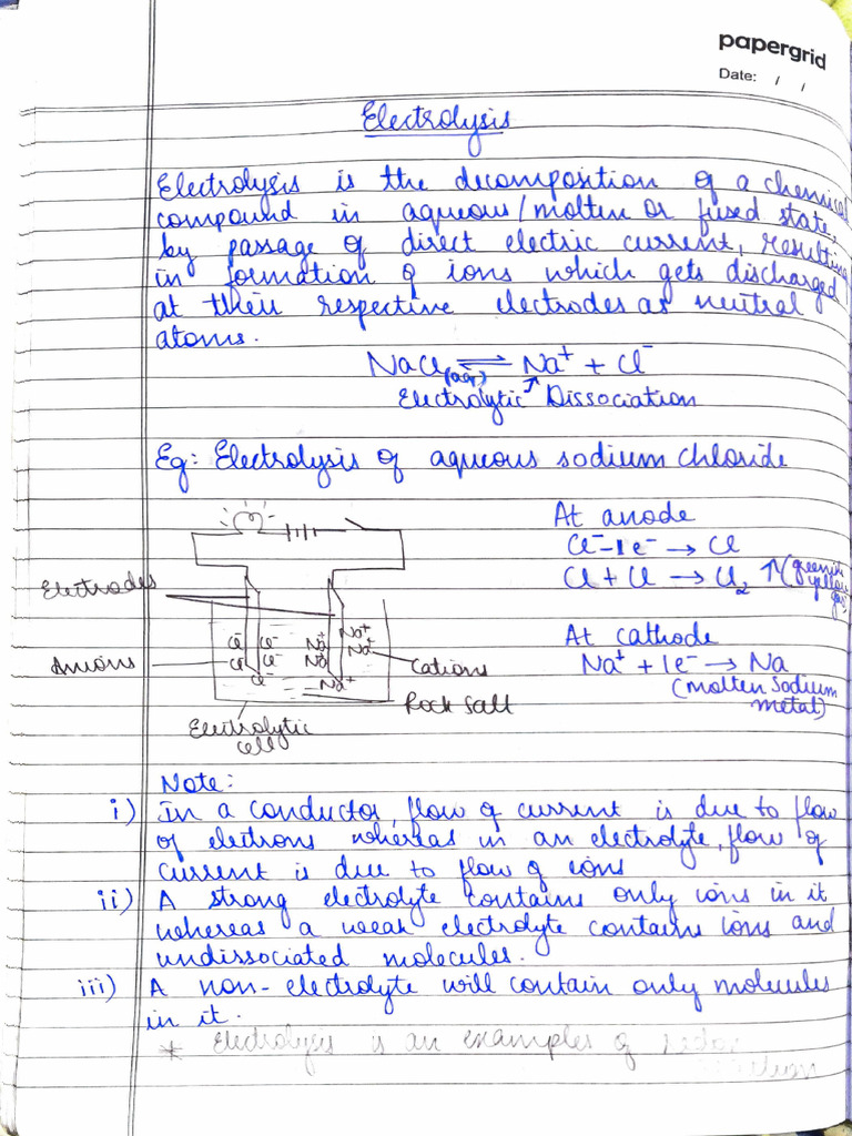 Electrolysis | PDF | Science & Mathematics