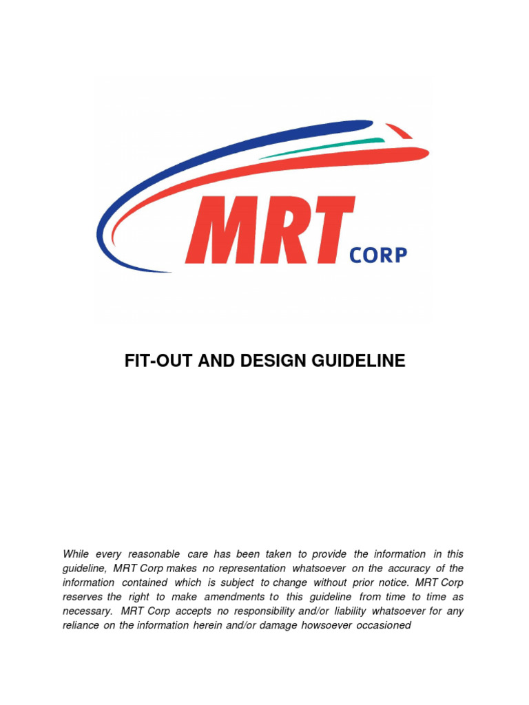 MRT Retail Fit-Out Design Guidelines | PDF | Lighting | Wall