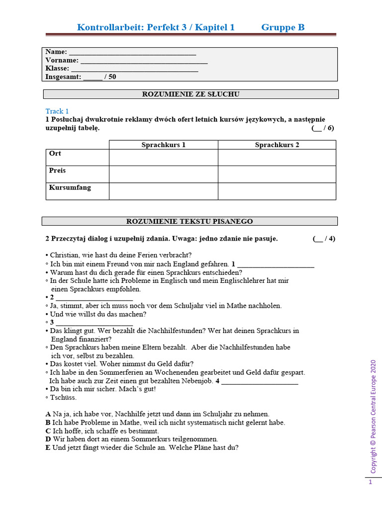 P3 Kapitel 1 Test B | PDF