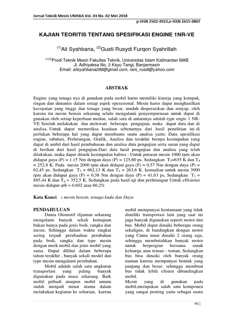Kajian Teoritis Tentang Spesifikasi Engi 9f4ee363 | PDF
