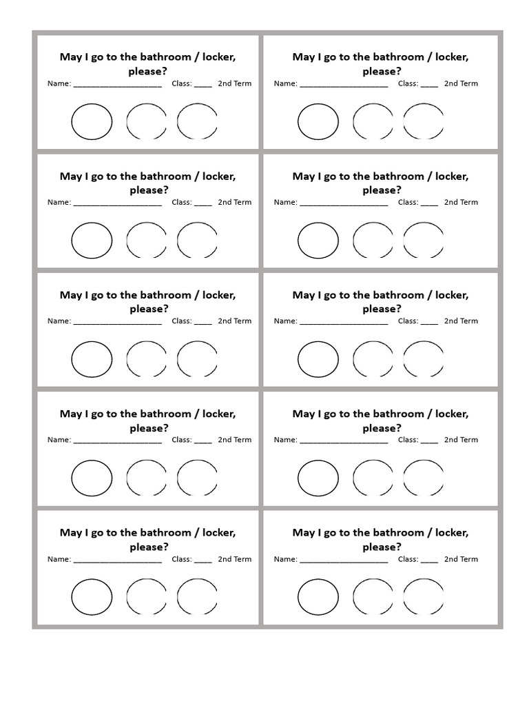 May I Go To The Bathroom | PDF