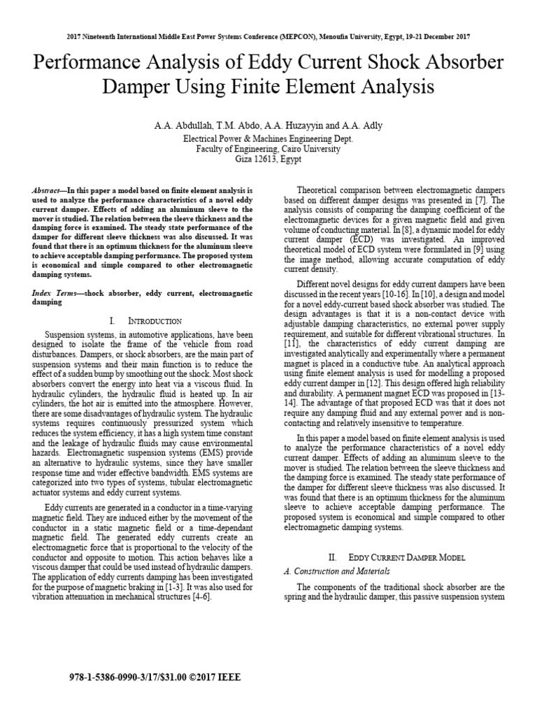 Passive Damper | PDF | Damping | Force