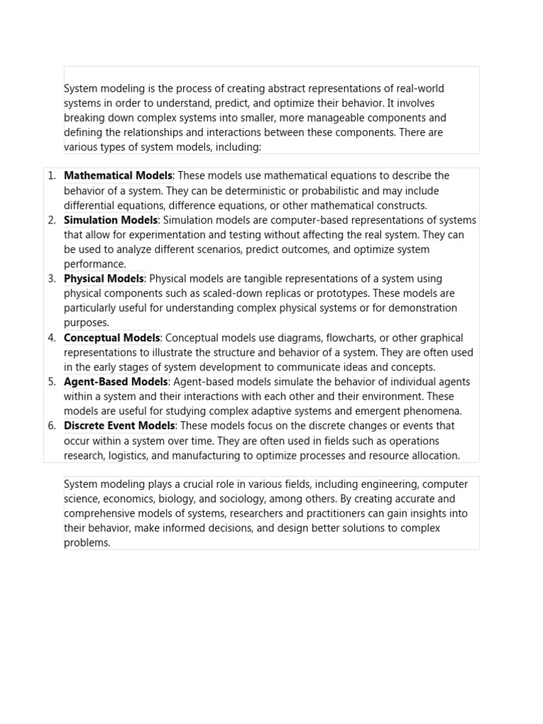 System Modeling | PDF