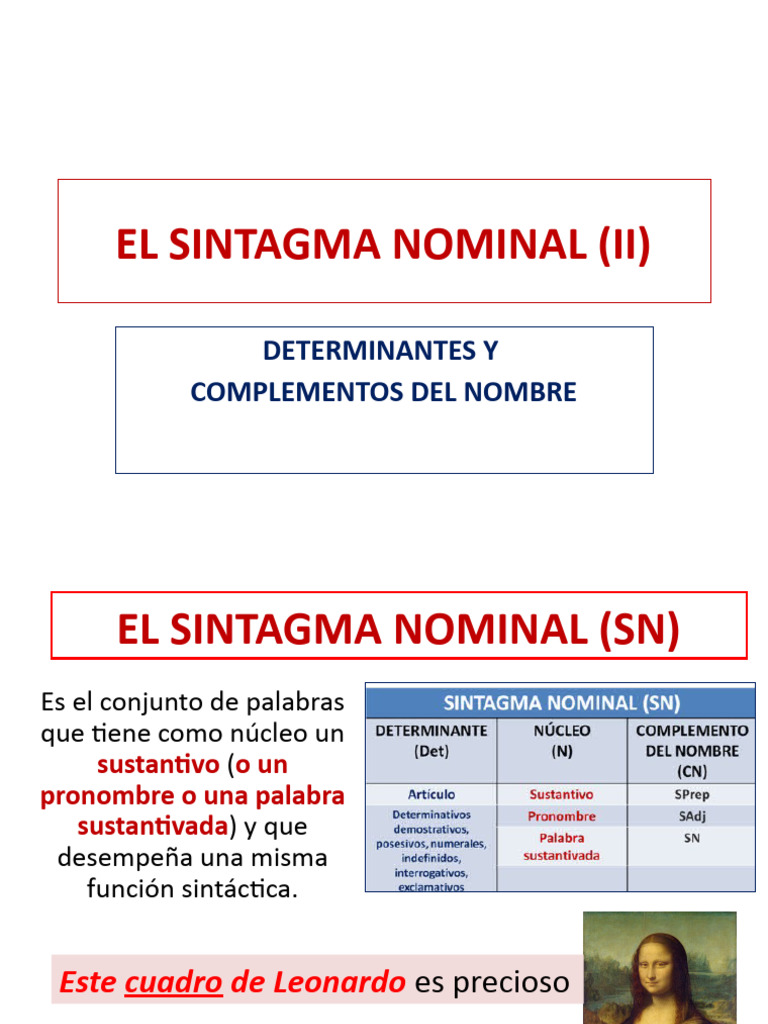 Estructura del Sintagma Nominal | PDF | Adjetivo | Morfología