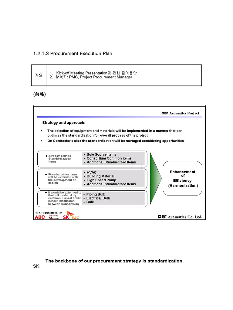 1.2.1.3 Procurement Execution Plan | PDF