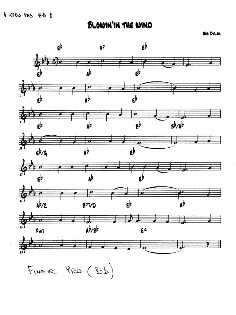 Blowin' in The Wind | PDF