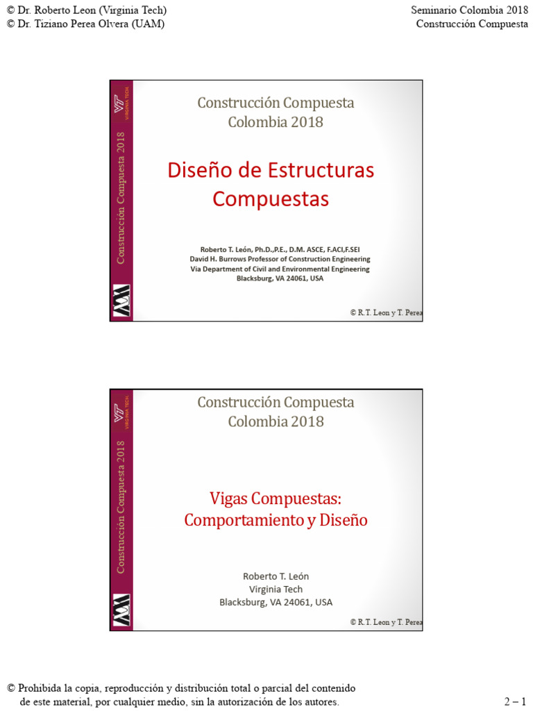 4 RTLeon Vigas Compuestas 2pp CO | PDF | Hormigón | Acero