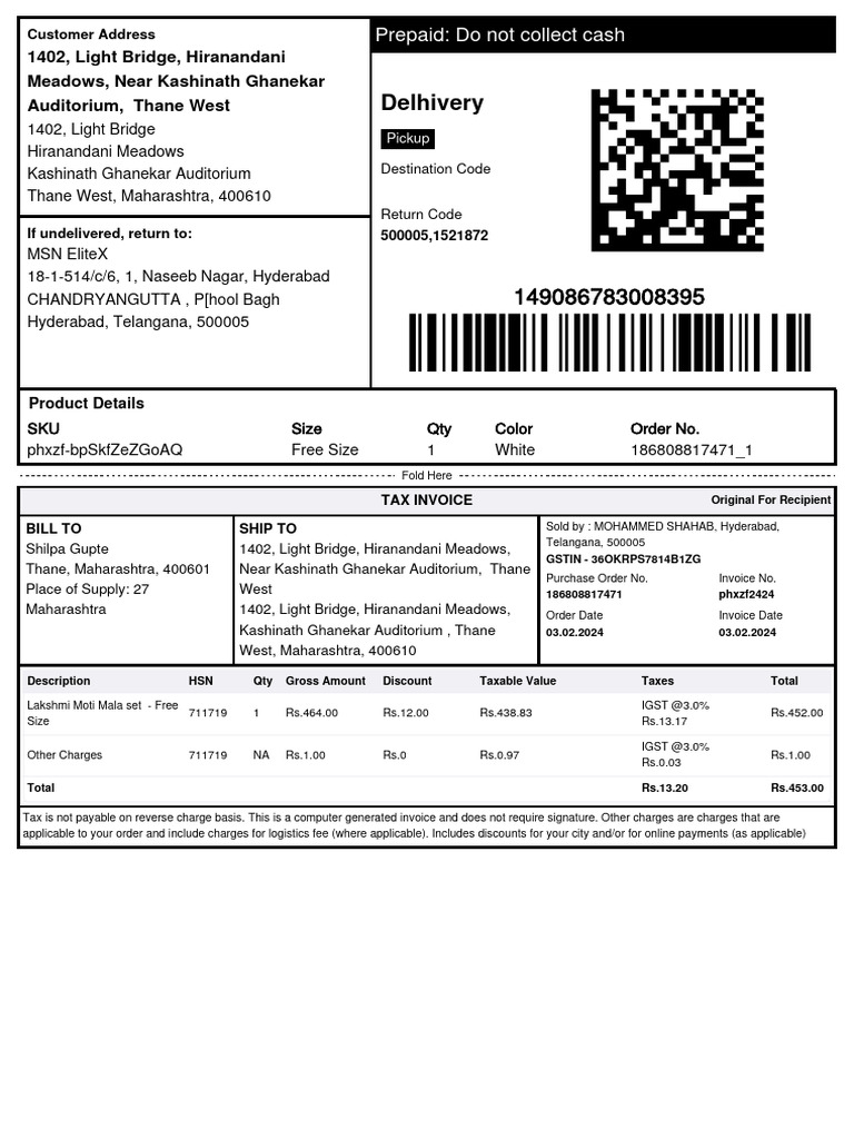 Sub Order Labels | PDF | Invoice | Business