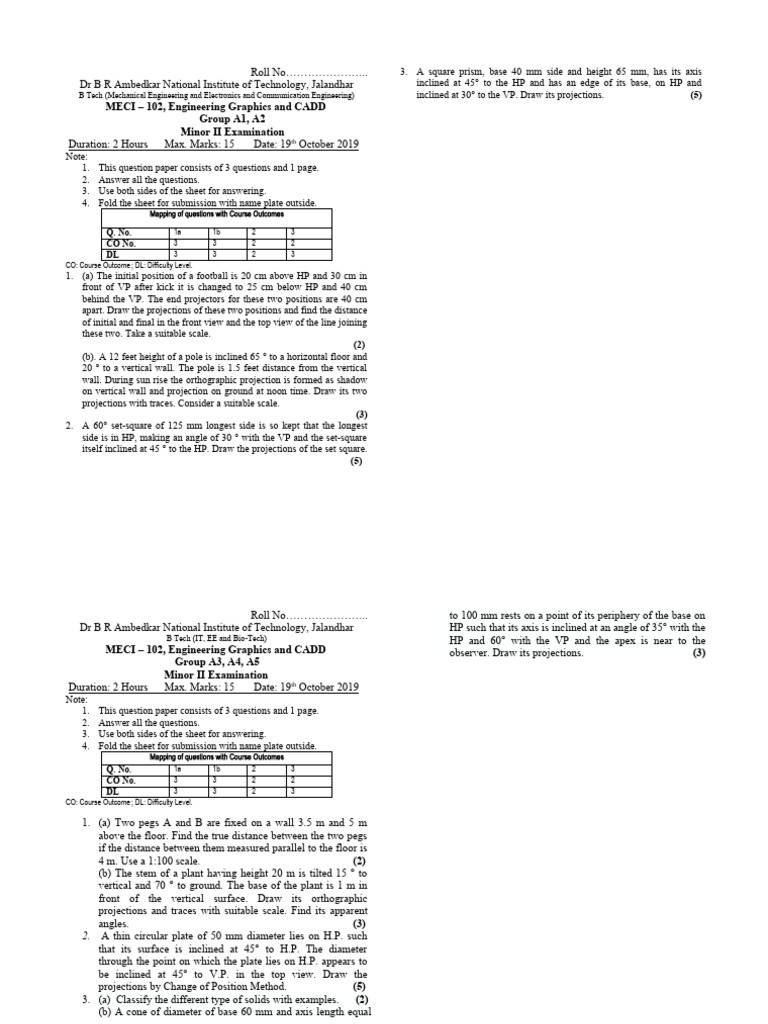 Minor II EG A1, A2, A3, A4, A5 | PDF