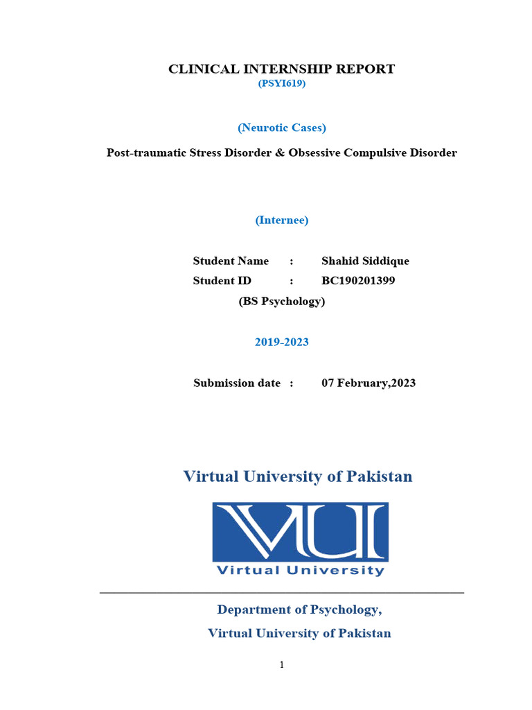 Final Report Updated | PDF | Psychotherapy | Cognitive Behavioral Therapy