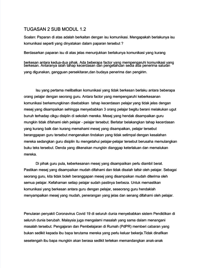 PDF Tugasan 2 Sub Modul 1 Npqel Compress | PDF | Social Science | Wellness