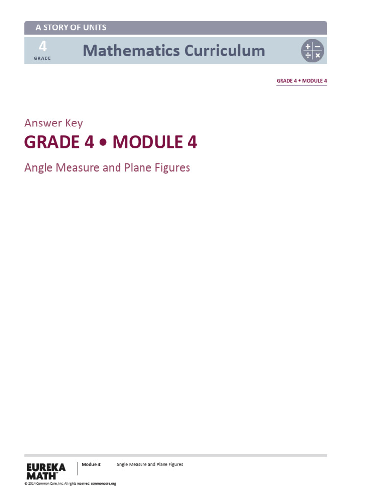 Grade 4 Module 4 Answer Key | PDF | Rectangle | Triangle