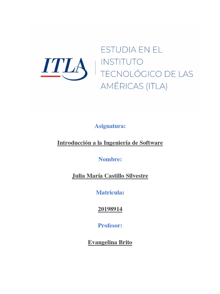 Tarea tipo de Software | PDF | Software | Ingeniería de software Tarea tipo de Software | PDF | Software | Ingeniería de software