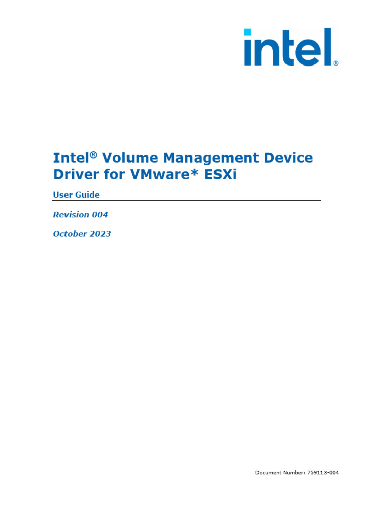 ESXi Intel VROC UserGuide | PDF | Bios | Computing