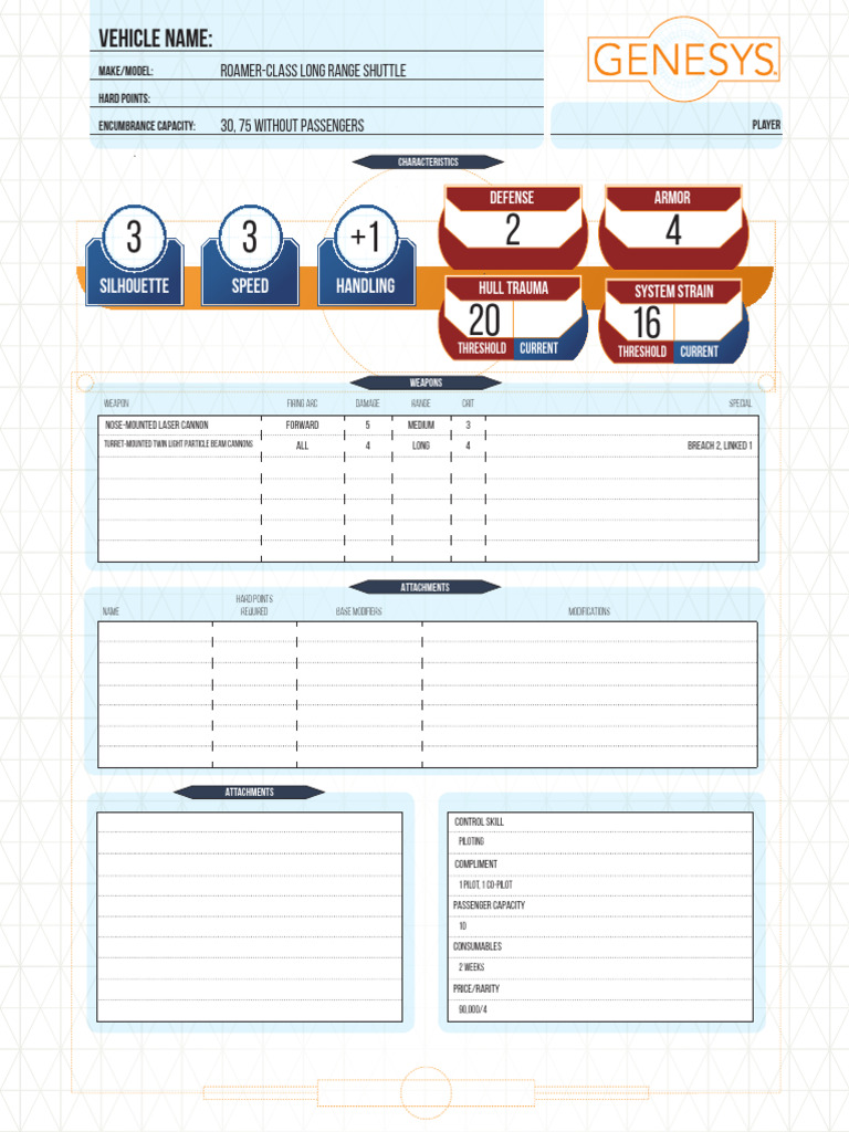 Roamer Shuttle | PDF | Equipment | Military Science