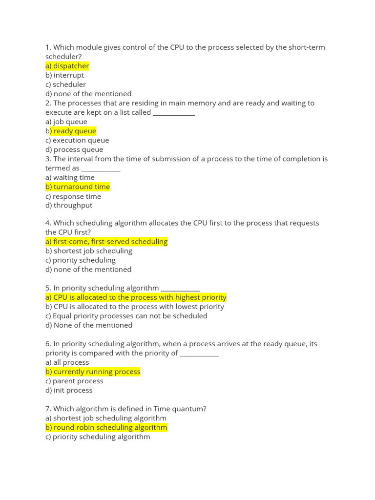 Cpuscheduling | PDF | Scheduling (Computing) | Process (Computing)
