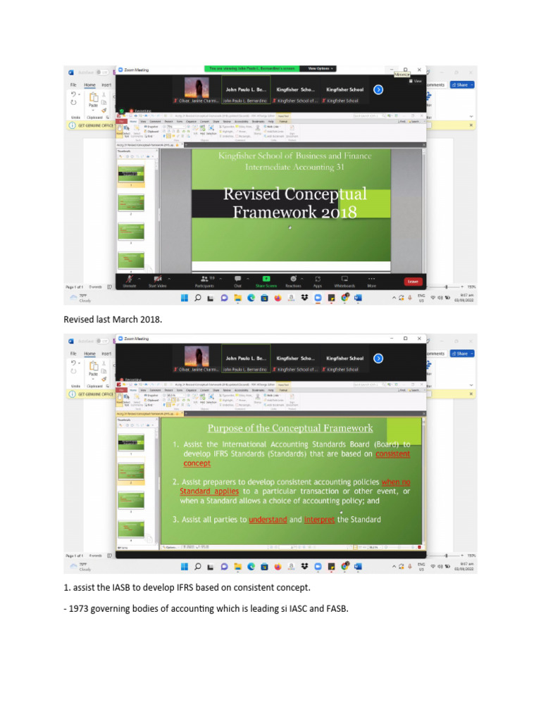Revised Conceptual Framework 1st Lesson | PDF | Generally Accepted ...