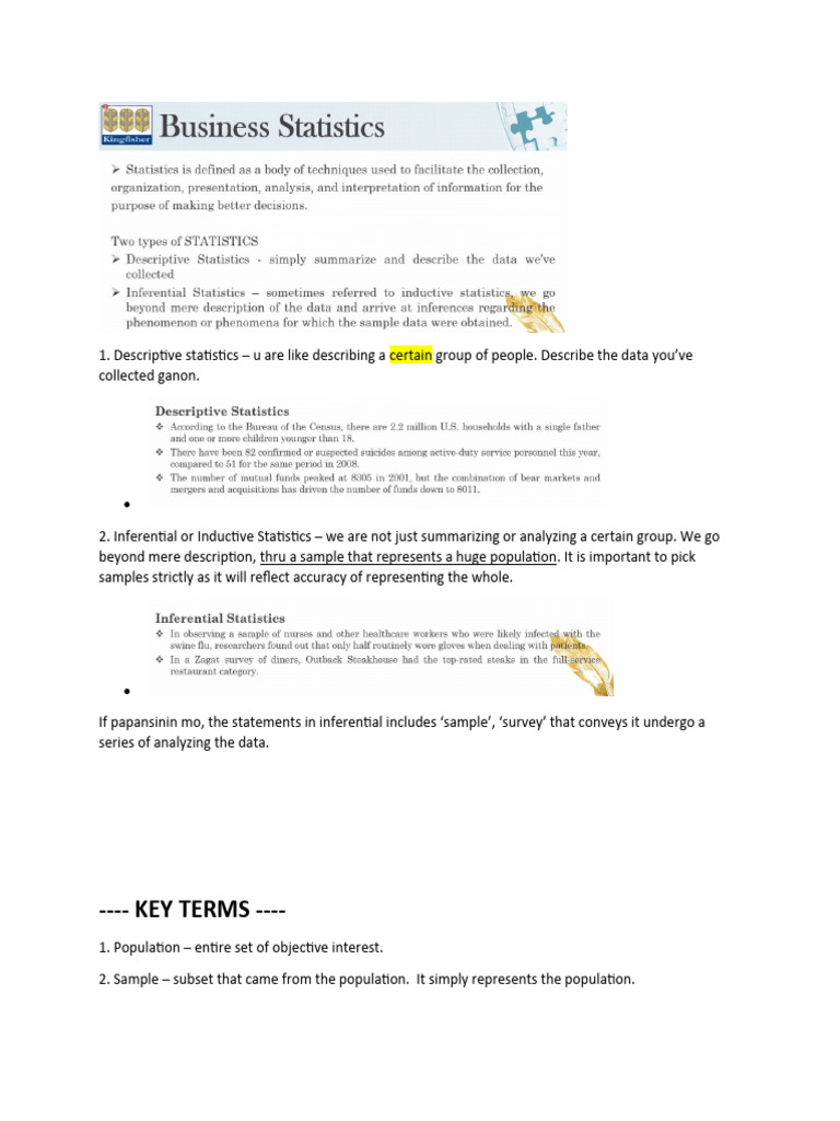 Chapter 1 - Statistics | PDF