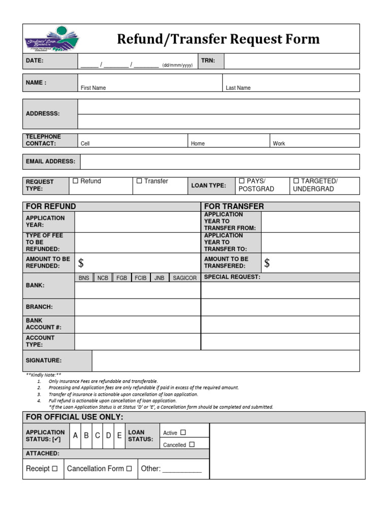 Customer Refund - Transfer Request NEW | PDF | Financial Services | Money