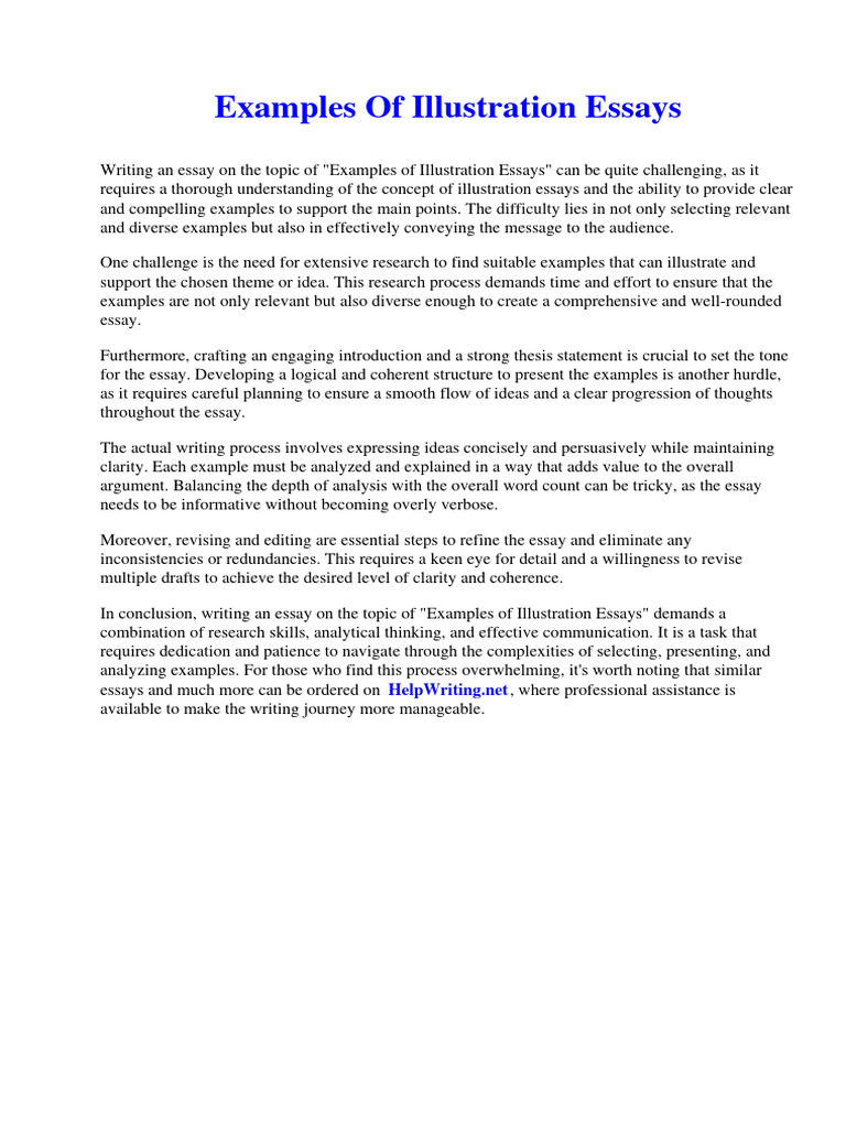 Examples of Illustration Essays | PDF | Essays | Attention