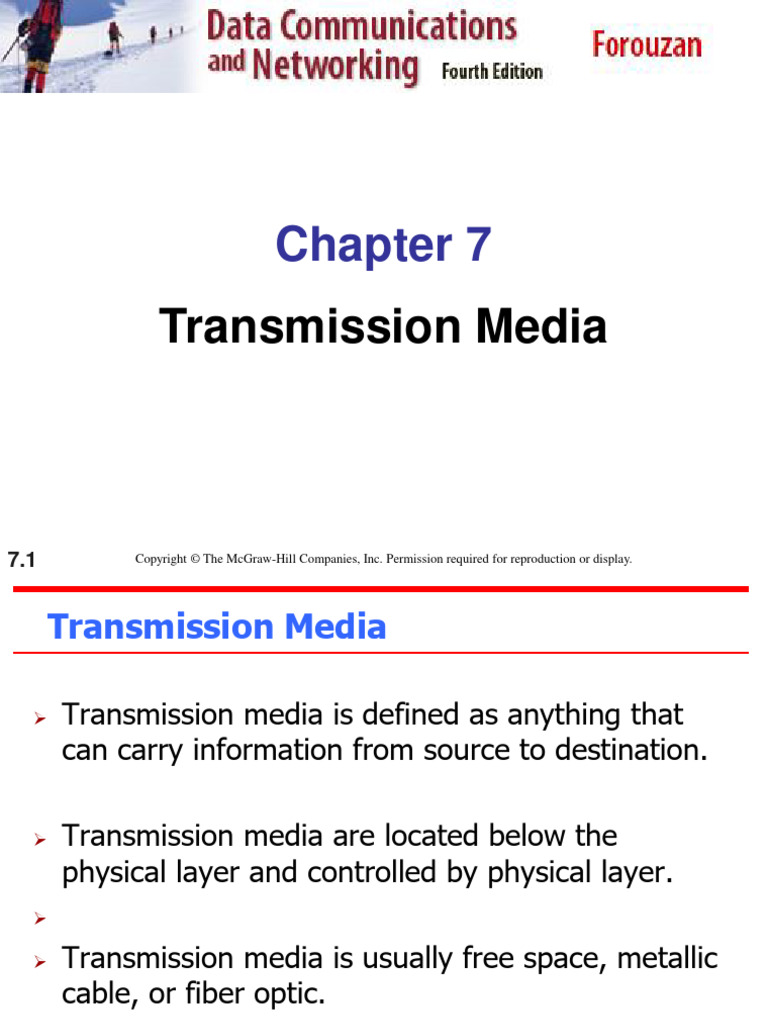 ch07 Lecture5 Transmission Media LIU Fall 2021 v2 | PDF | Transmission ...