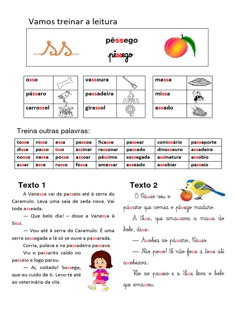 Vamos Treinar A Leitura ... Ss... | PDF