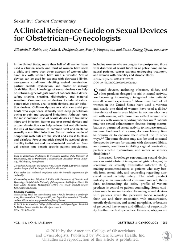 A Clinical Reference Guide On Sexual Devices For.26 | PDF | Anal Sex ...