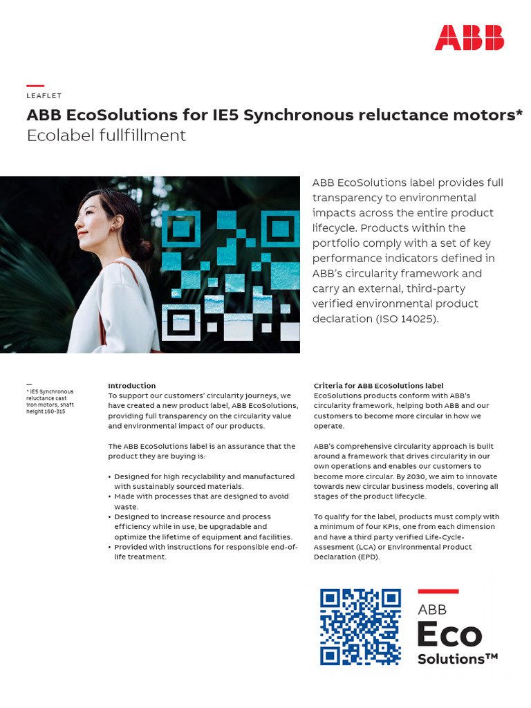 EcoSolutions Fulfillment For IE5 SynRM Motors - Leaflet - Feb 2024 | PDF | Life Cycle Assessment ...