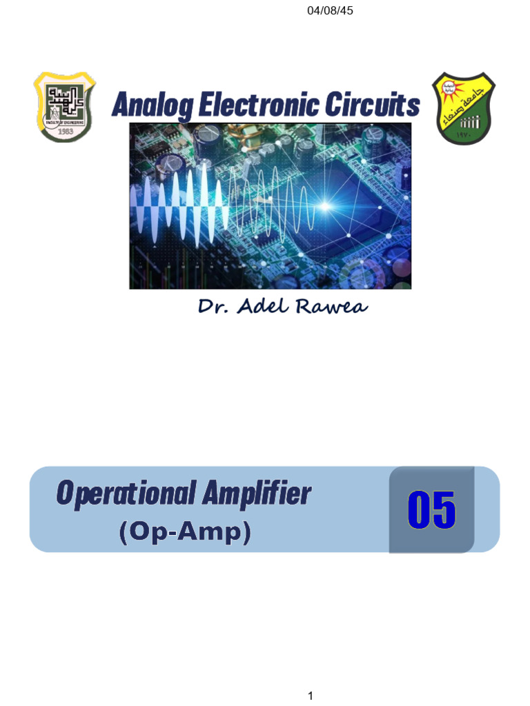 Analog Electronic Circuits - 05 - Part A | PDF | Operational Amplifier ...
