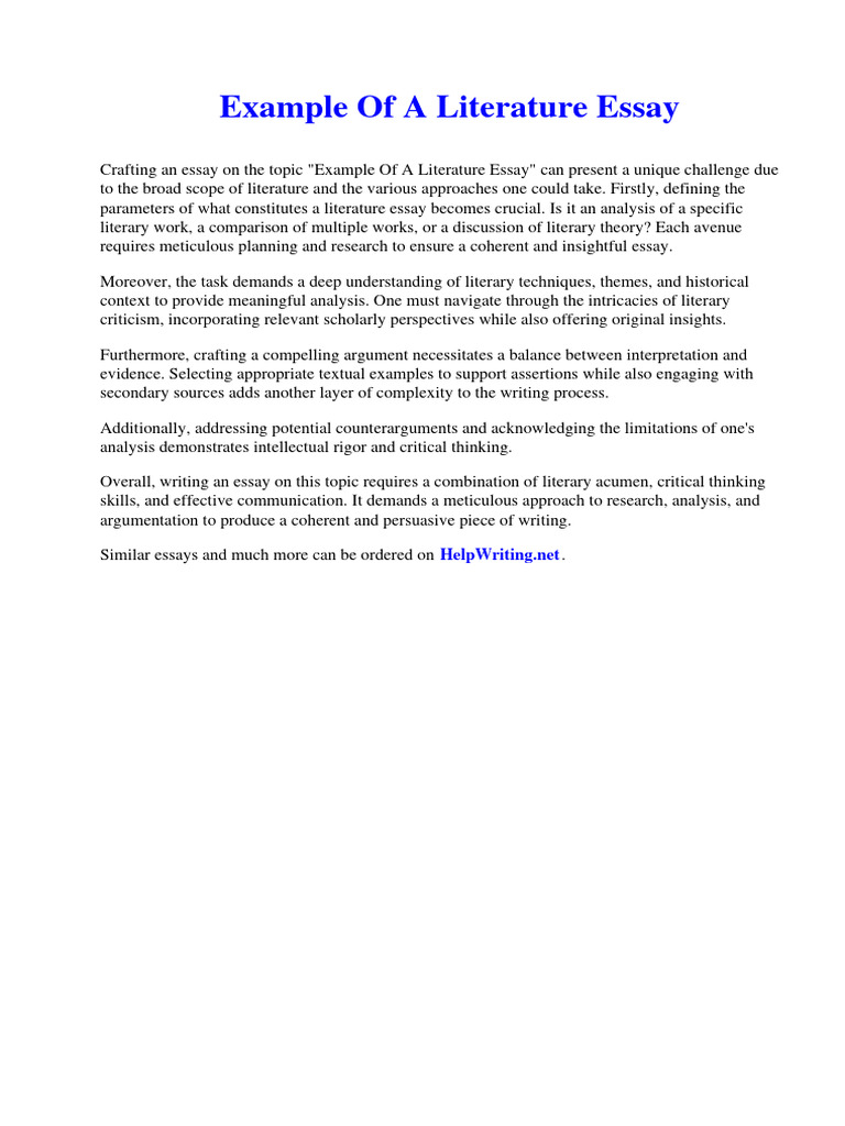 Example of A Literature Essay | PDF | Lean Manufacturing | Toyota