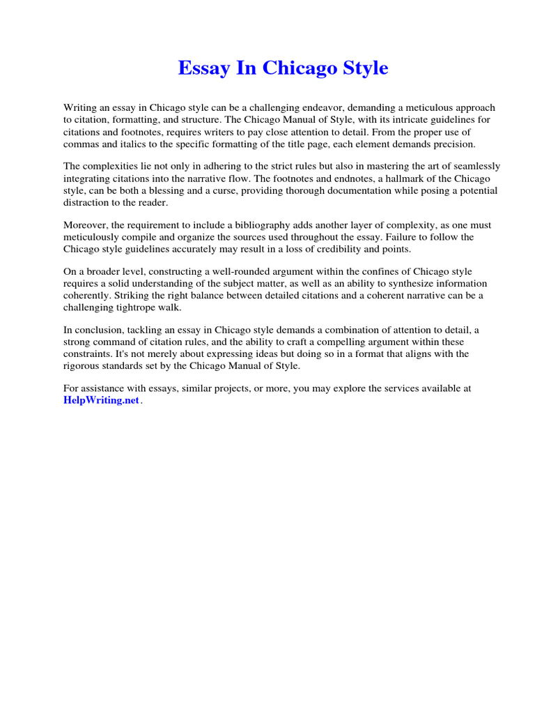 Essay in Chicago Style | PDF | Citation