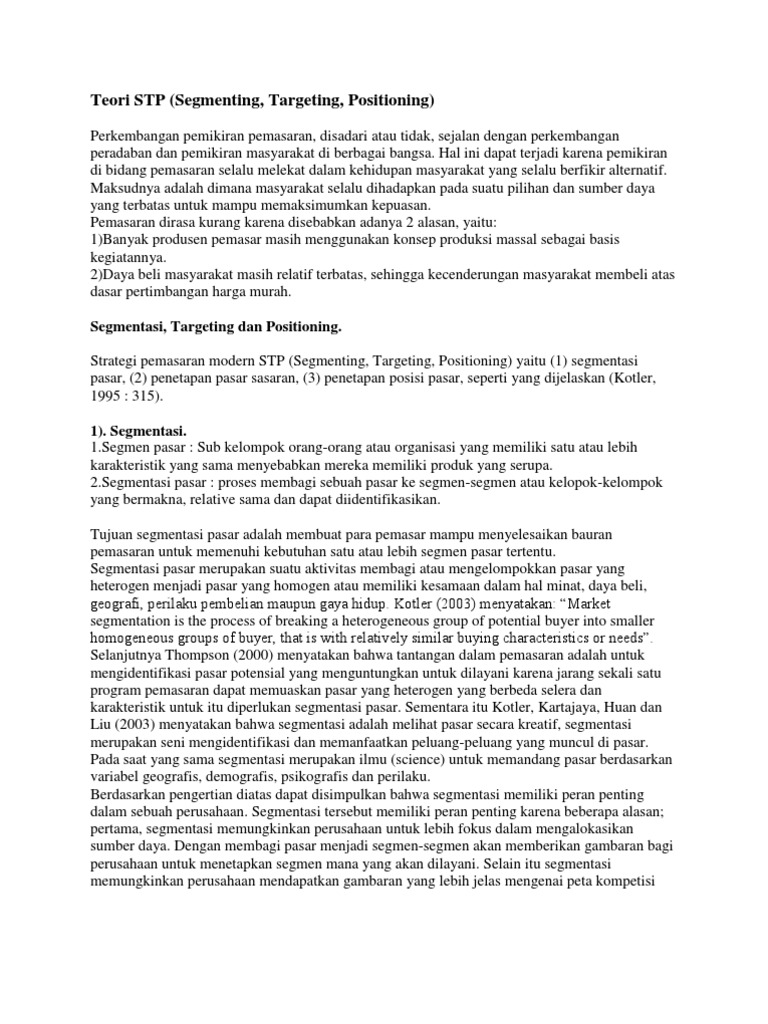 Teori STP | PDF