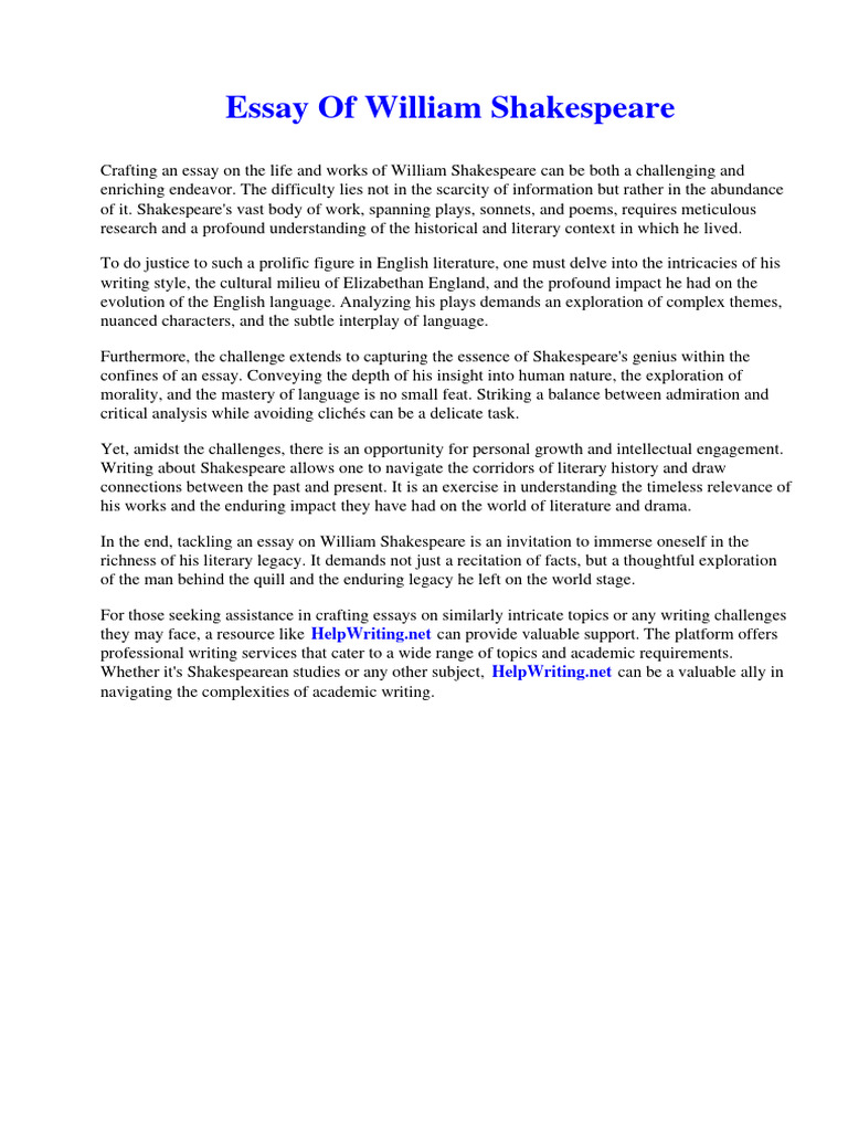 Shakespeare Essay Writing Guide | PDF | Wolfgang Amadeus Mozart ...