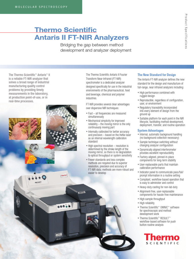 Antaris II - Brochure | Download Free PDF | Materials Science | Optics