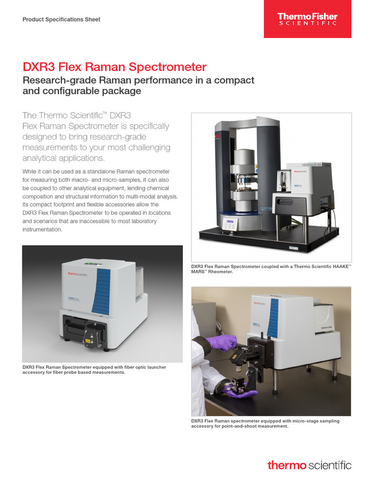 DXR3-Flex - Specifications Brochure | PDF | Raman Spectroscopy | Laser