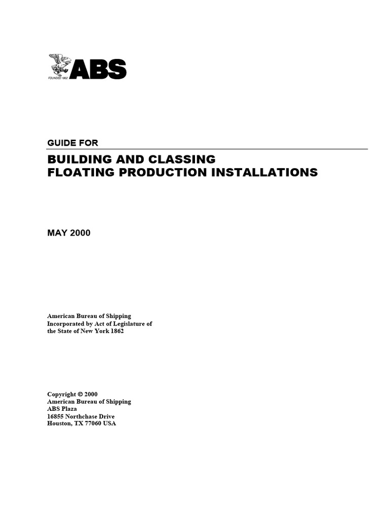 Floating Production Installations | PDF