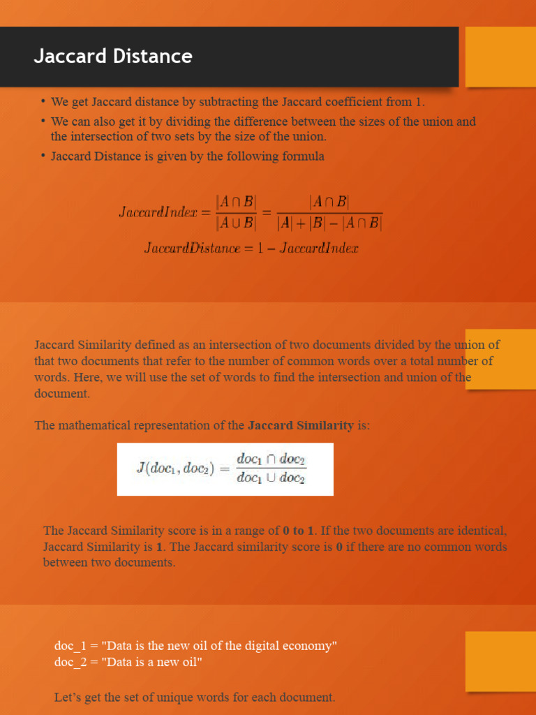 Understanding Jaccard Distance in Python | PDF | Applied Mathematics ...