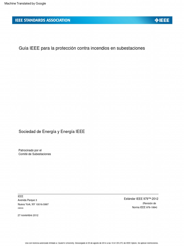 Ieee-Guide-For-Substation-Fire-Protection ESP | PDF | Instituto de ...