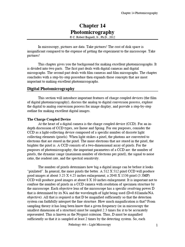 Photomicrography Techniques Guide | PDF | Exposure (Photography ...