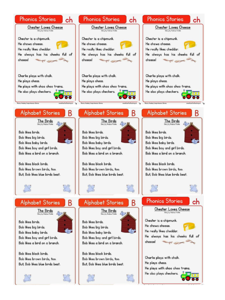 Week 4 Class 1 Phonics Story | PDF