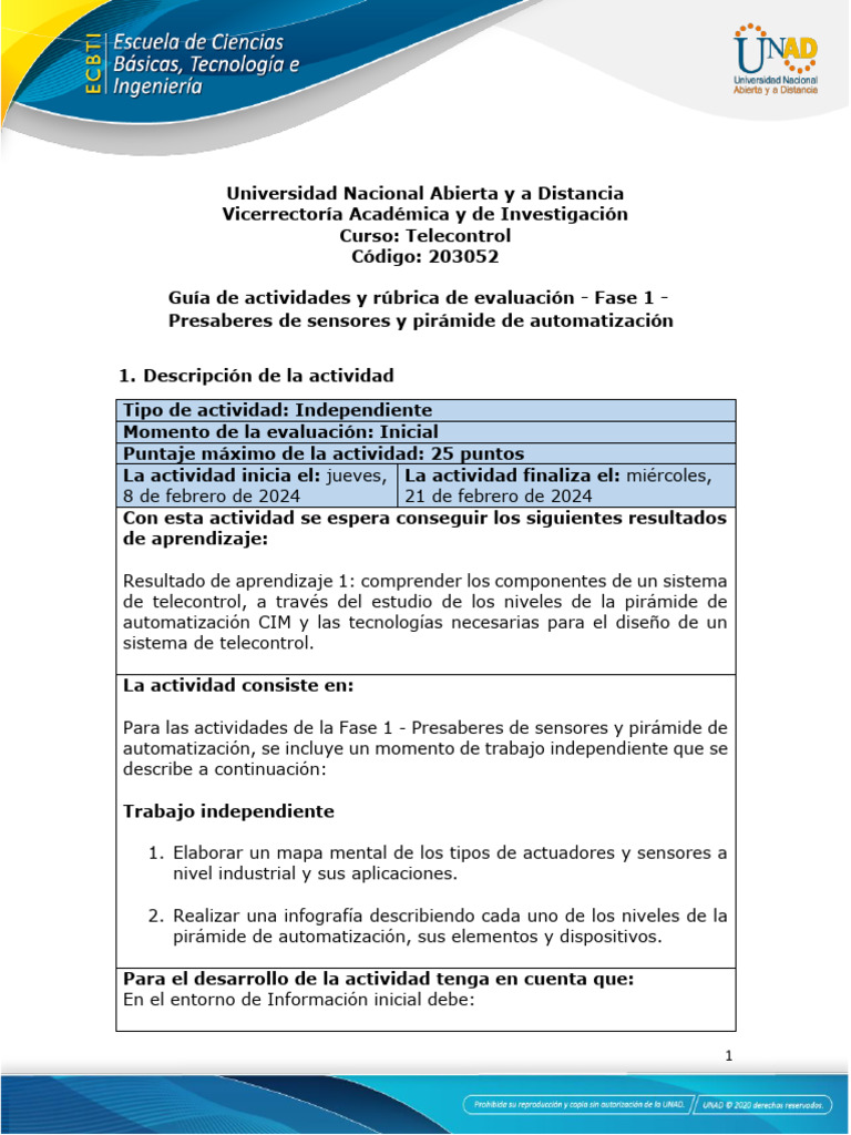 Guia de Actividades y Rúbrica de Evaluación - Fase 1 - Presaberes de Sensores y Pirámide de ...