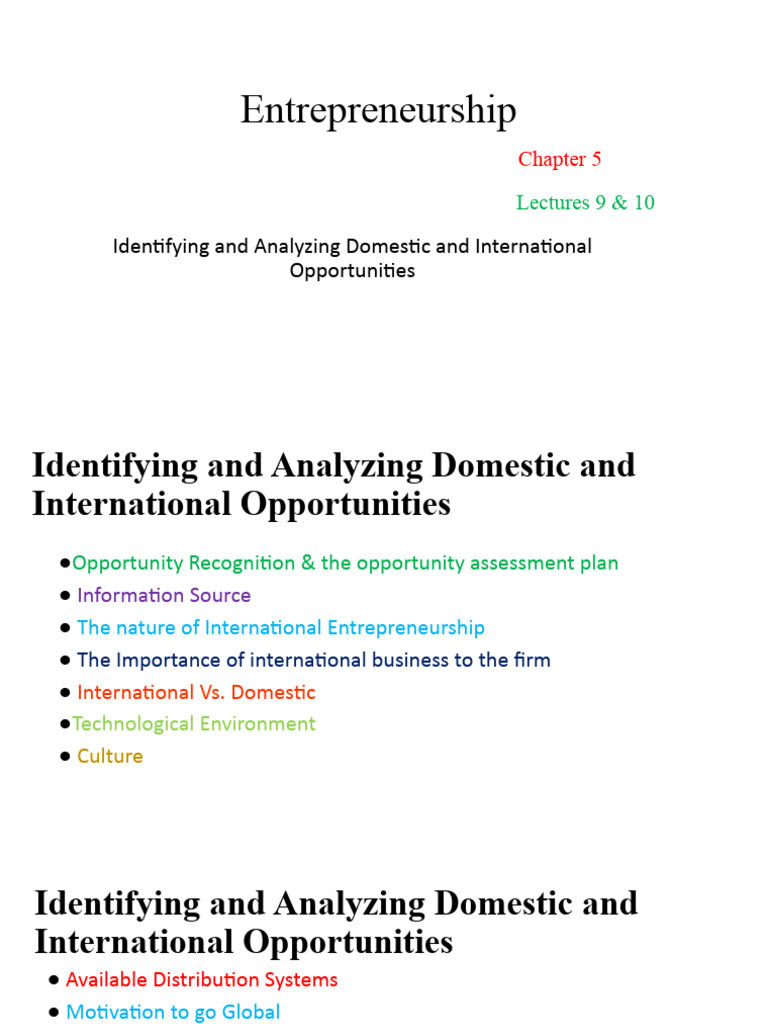 Chapter 5 Entrepreneurship | PDF | Entrepreneurship | Market (Economics)