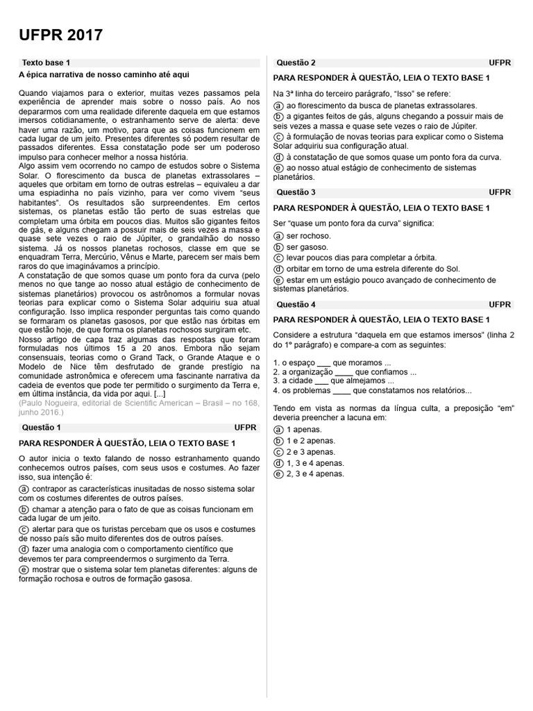 Ufpr 2017 | PDF | Planetas | Exoplaneta